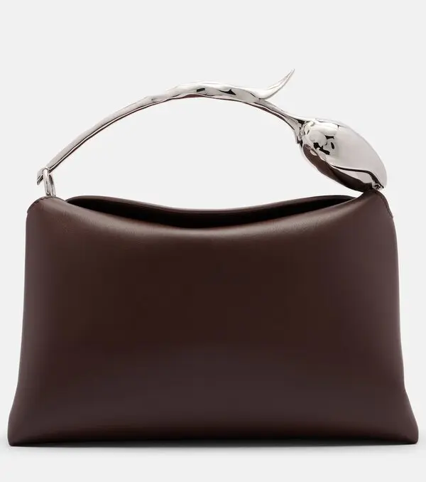 Erdem Bloom Midi Leather Top-handle Bag