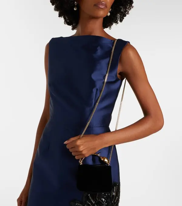 Erdem Velvet Top-handle Bag - Black