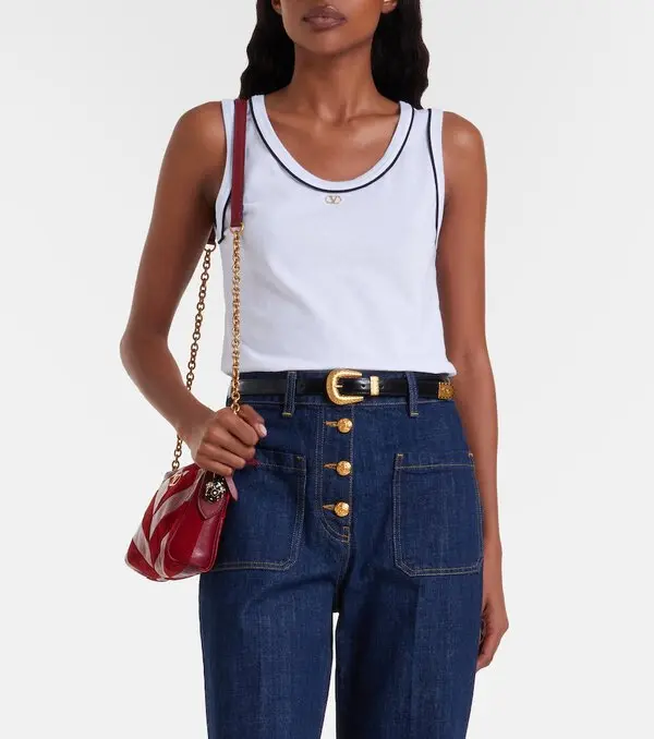 Valentino Garavani Vlogo Cotton Jersey Tank Top