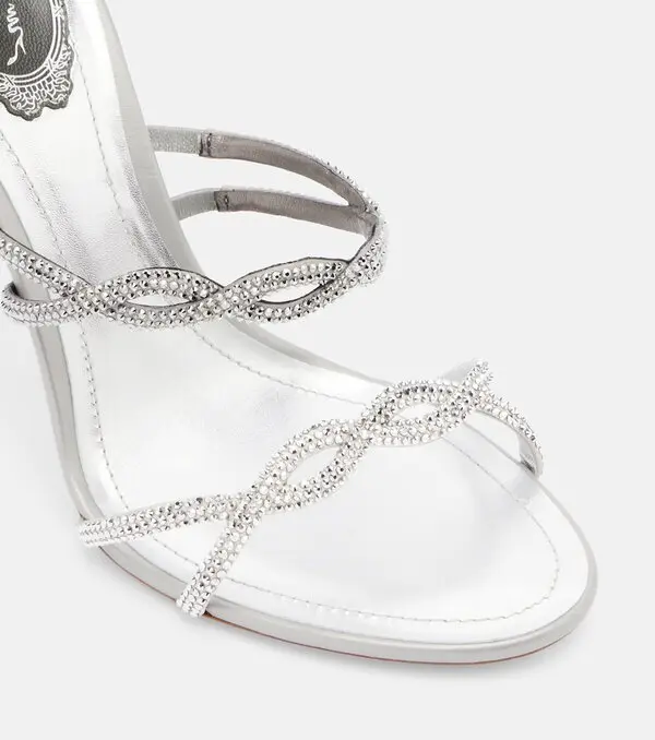 Rene Caovilla Embellished Satin Sandals