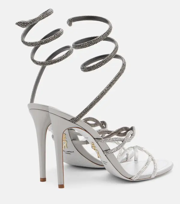 Rene Caovilla Embellished Satin Sandals