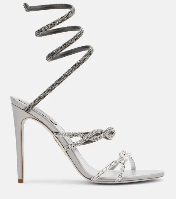 Rene Caovilla Embellished Satin Sandals