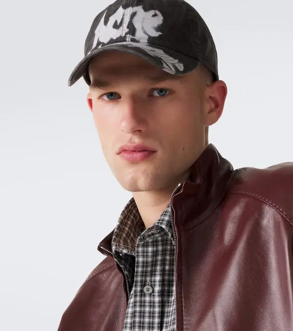 Acne Studios Logo Cotton Twill Baseball Cap