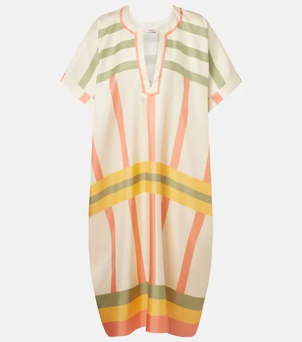 ERES Ice Striped Silk Twill Kaftan