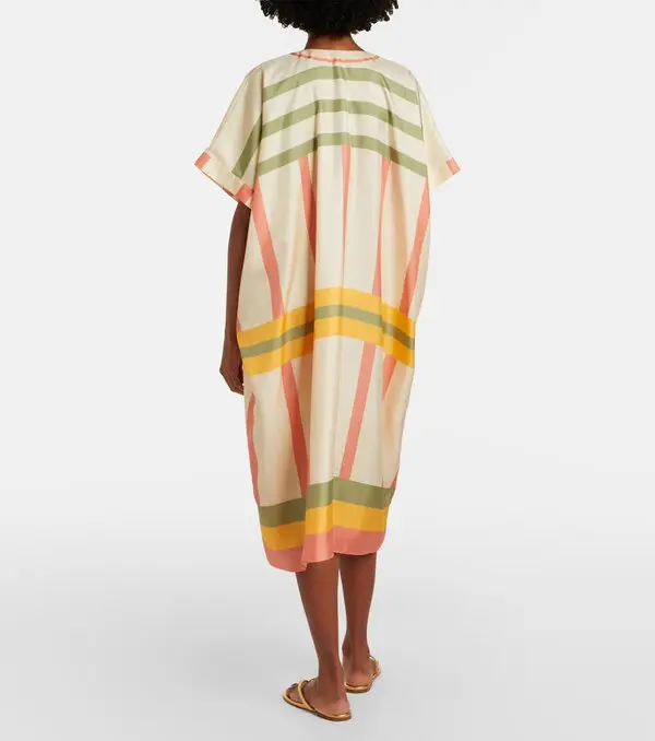 ERES Ice Striped Silk Twill Kaftan