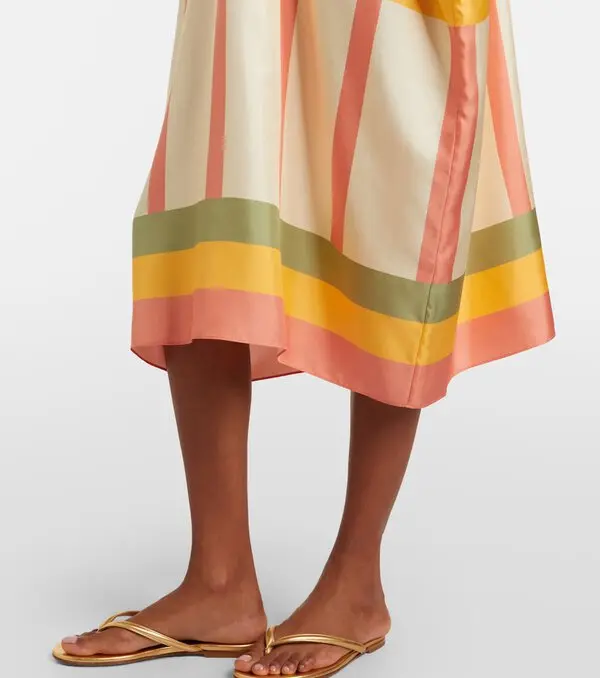 ERES Ice Striped Silk Twill Kaftan