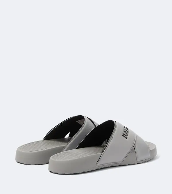 Balenciaga Sporty Pool Slides - Grey