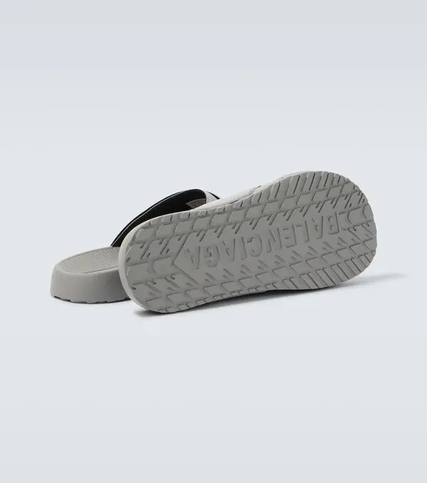 Balenciaga Sporty Pool Slides - Grey