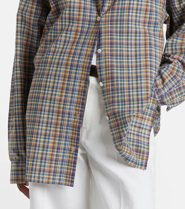 TOTEME Plaid Cotton Poplin Shirt - Multicoloured