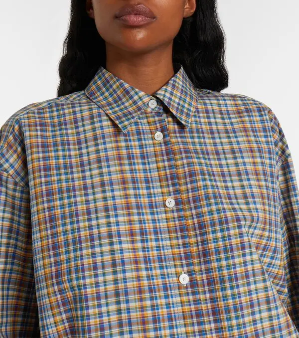 TOTEME Plaid Cotton Poplin Shirt - Multicoloured