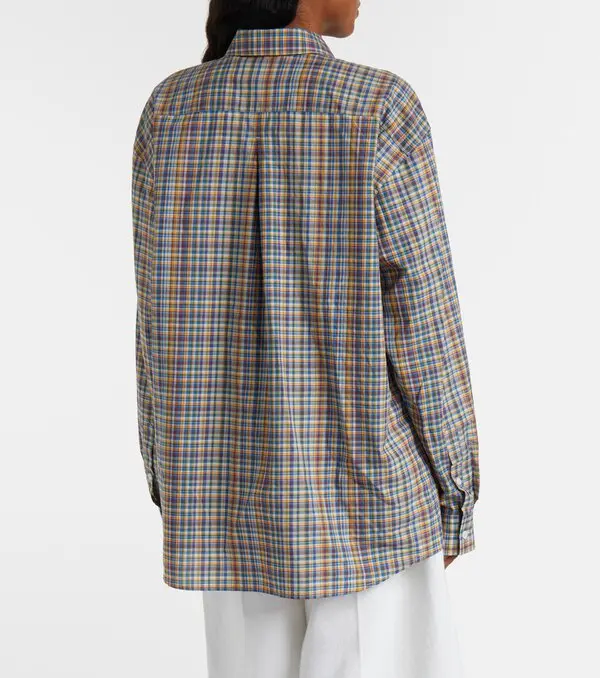 TOTEME Plaid Cotton Poplin Shirt - Multicoloured