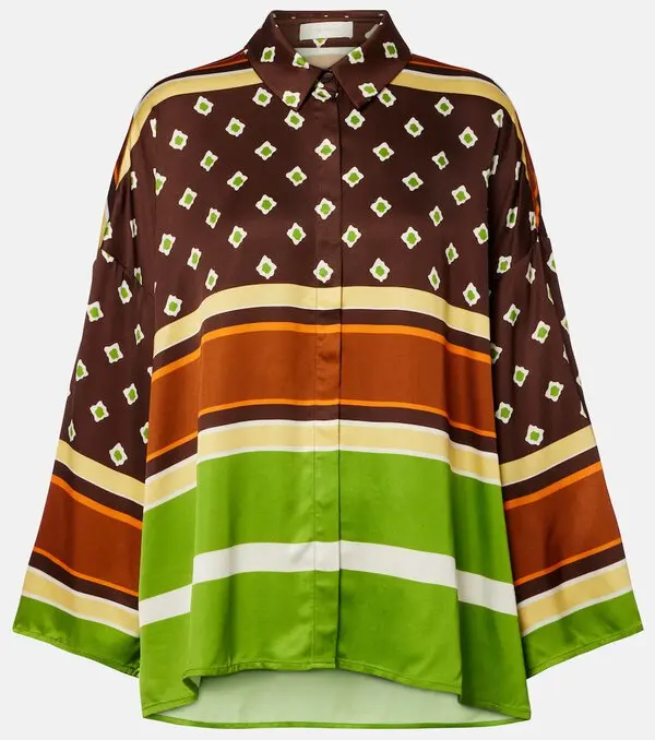 Faithfull The Brand Cora Printed Satin Shirt - Multicoloured