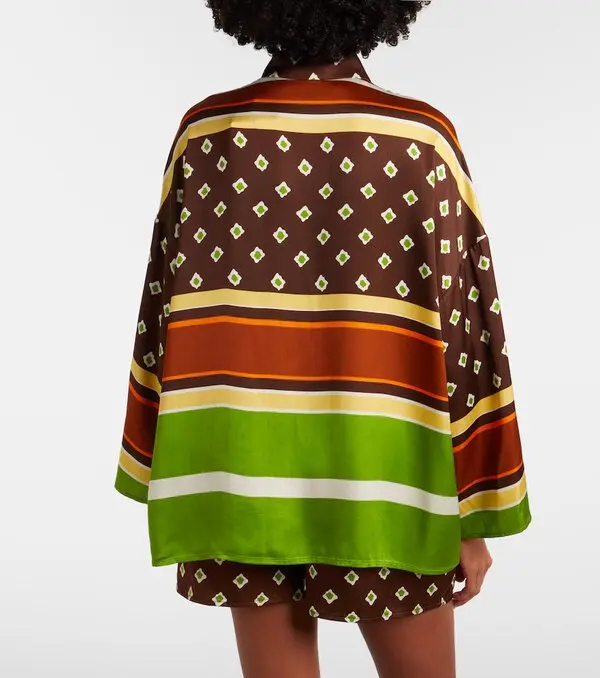 Faithfull The Brand Cora Printed Satin Shirt - Multicoloured