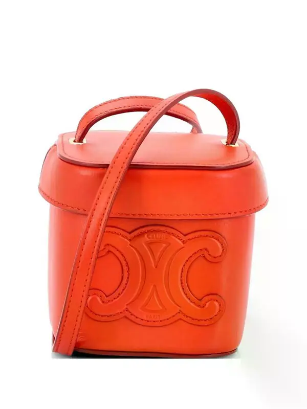 Celine Cuir Triomphe Box Bag - Red