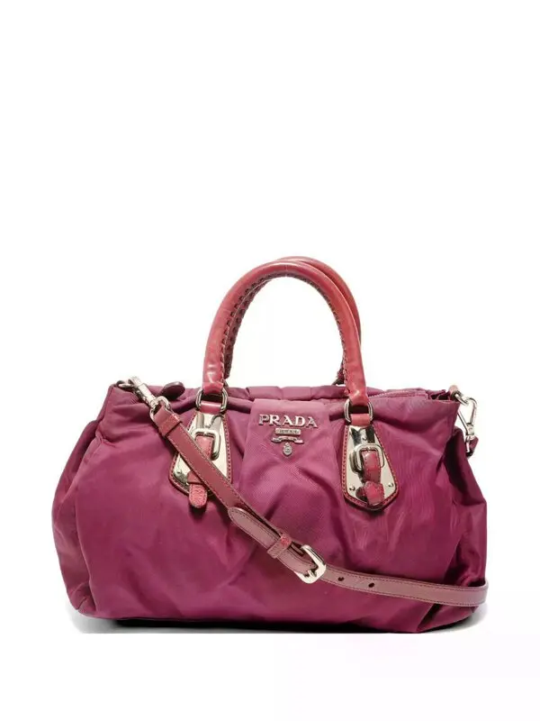 Prada Buckle-detail 2way Handbag - Red