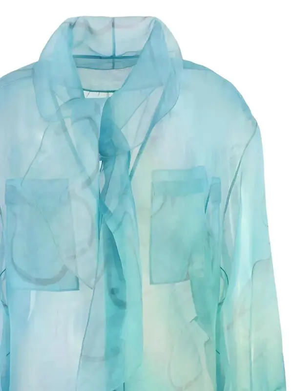 Giorgio Armani Floral Print Silk Shirt