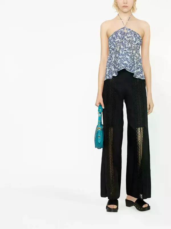 MARANT ETOILE Floral-print Halterneck Blouse