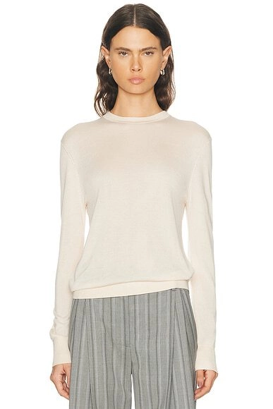 Renggli Crewneck Sweater Silk And Cashmere Blend - Eggshell
