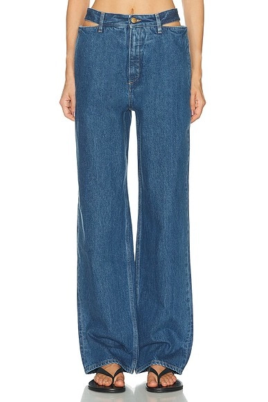 JIL SANDER Straight Leg Denim Trousers - Medium Denim
