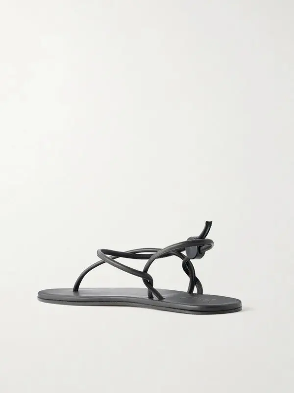 JAMIE HALLER The String Theory Leather Thong Sandals - Black