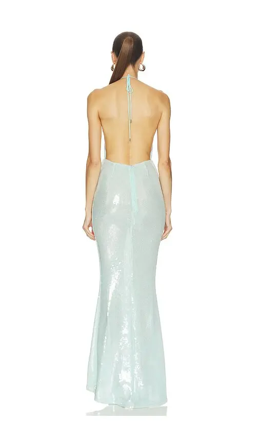 Retrofete Elexa Halterneck Sequin Maxi Dress