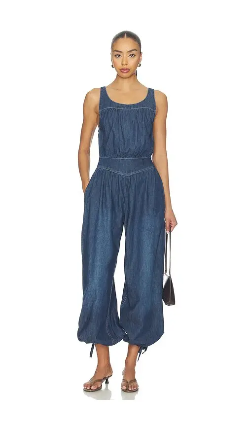 Free People X Revolve Vintage Heirlooom One-piece Denim Jumpsuit - Blue