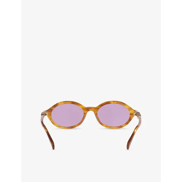 Gucci Oval-frame Acetate Sunglasses