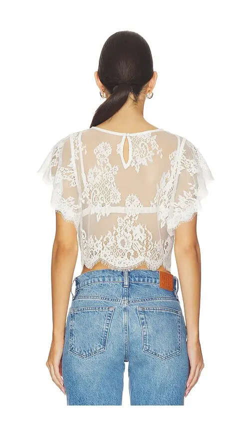 Free People Lunar Ash Lace Top