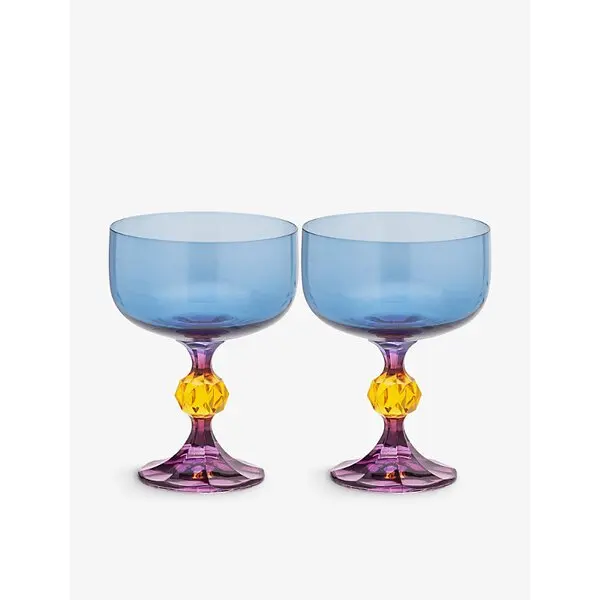 ANNA + NINA Bliss Cocktail Glass Set Of Two - Multicolor