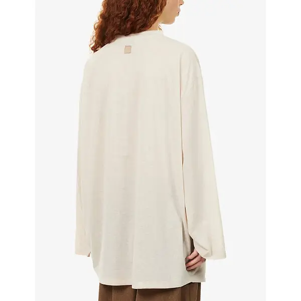 ATELIER NINETY FIVE Relaxed Fit Long Sleeve Jersey Top