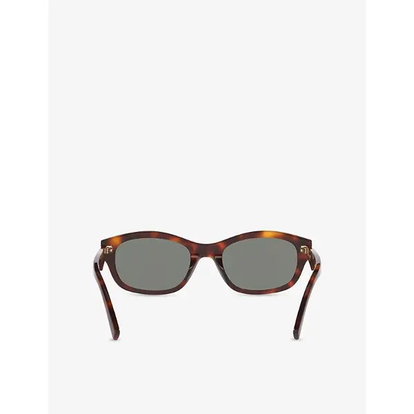 Saint Laurent Rectangle Acetate Sunglasses - Brown