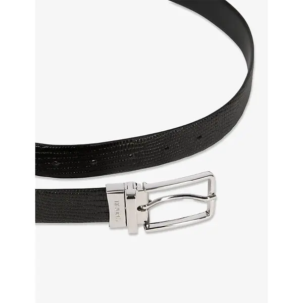 The Kooples Rectangular Buckle Leather Belt