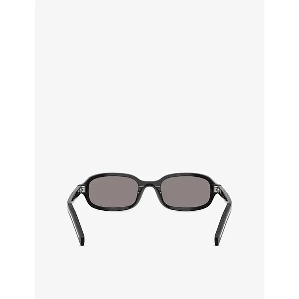 Prada Oval-frame Acetate Sunglasses - Black