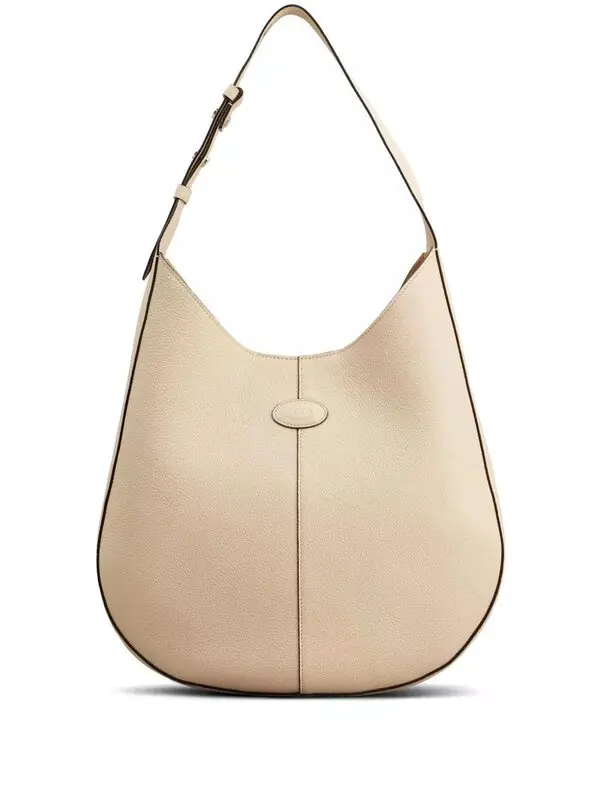 TOD'S Oboe Leather Tote Bag - Neutrals