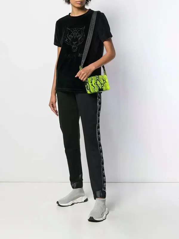 PLEIN SPORT Logo Stripe Track Trousers - Black