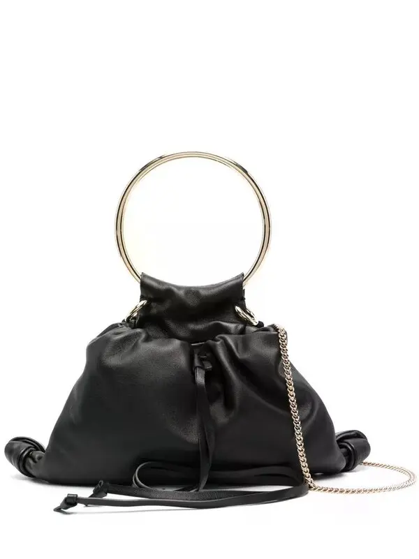 Chloé Arlène Metallic-handle Leather Tote Bag