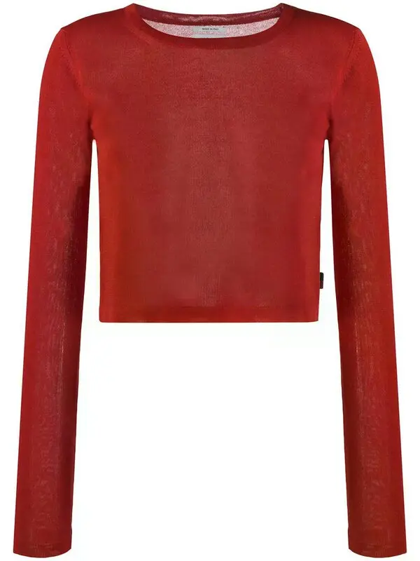 Woolrich Cropped Crew-neck Jumper - Red