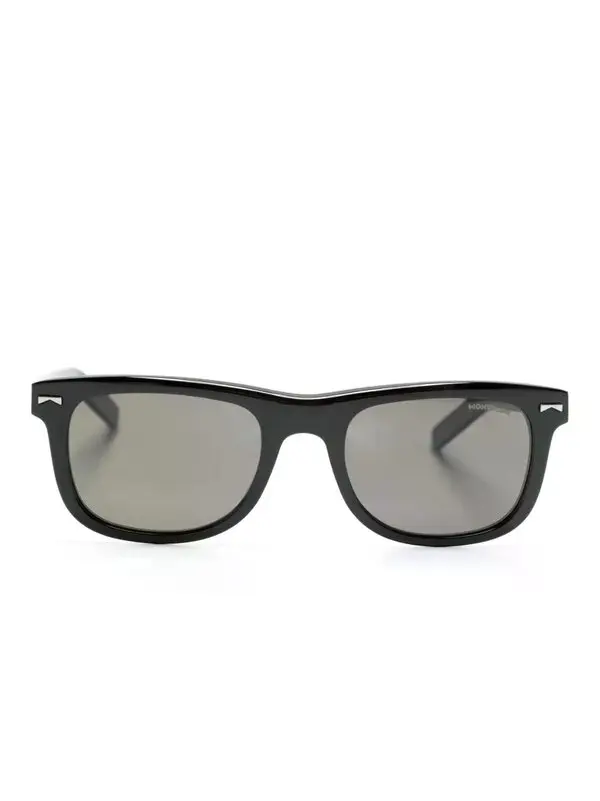 Montblanc Tinted Square-frame Sunglasses - Black