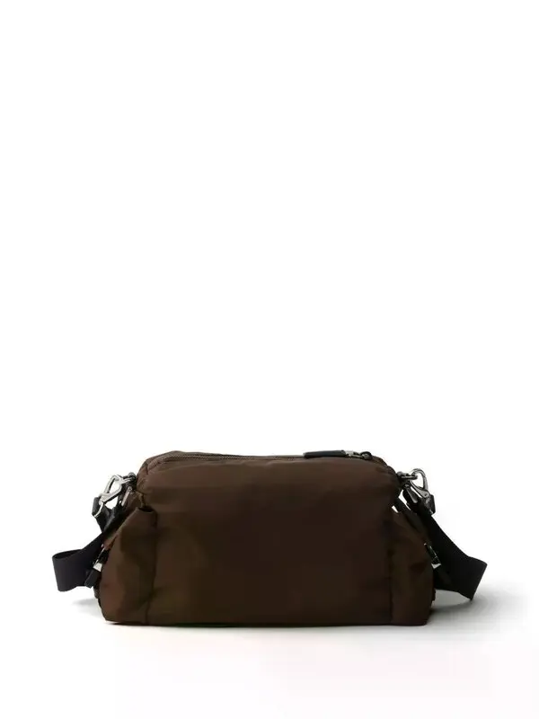Prada Re-nylon And Leather Hobo Bag - Brown