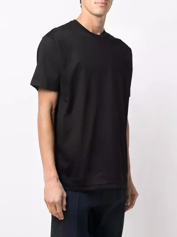 LOW BRAND Double-hem Cotton T-shirt