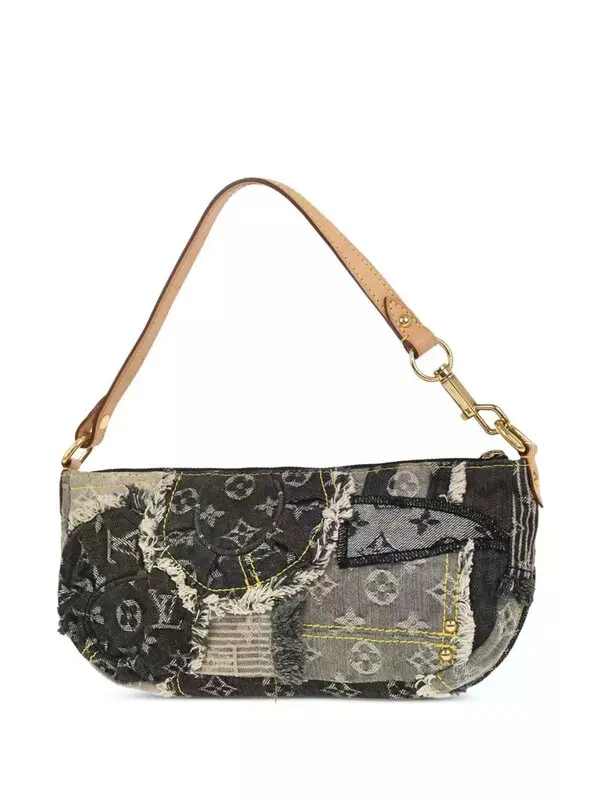 LOUIS VUITTON Monogram Denim Patchwork Handbag