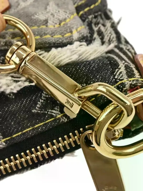 LOUIS VUITTON Monogram Denim Patchwork Handbag