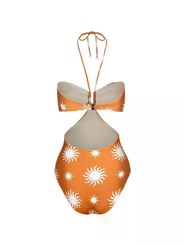 DAZE DAYZ Sun-print Cutout Swimsuit