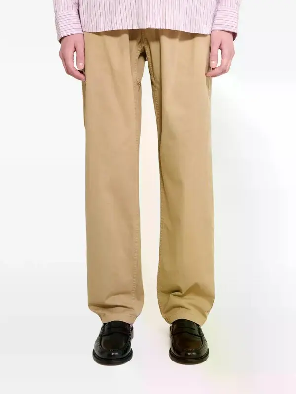 Gramicci Belted Cotton Trousers - Brown