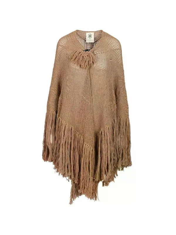 CHIARA IS Peonia Fringe-trimmed Shawl - Brown