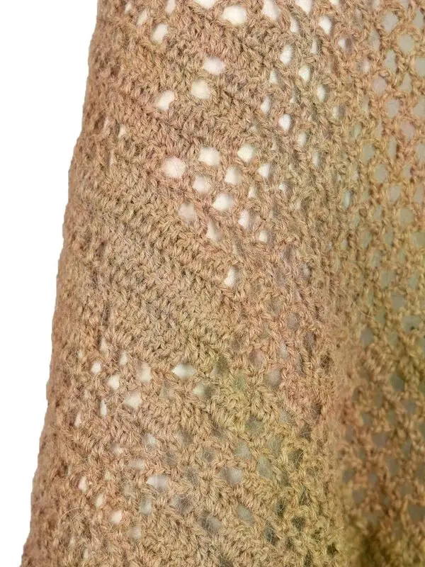 CHIARA IS Peonia Fringe-trimmed Shawl - Brown