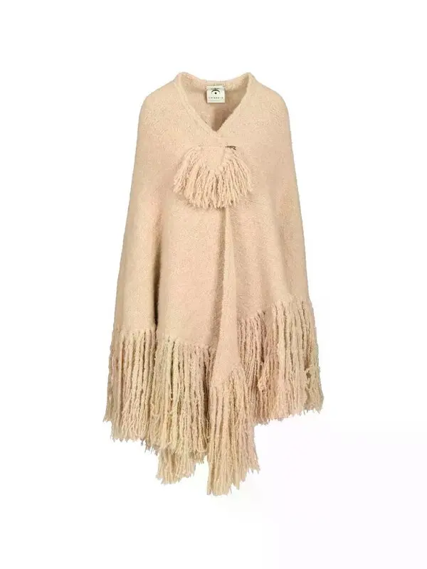 CHIARA IS Manta Fringed-trim Shawl - Neutrals
