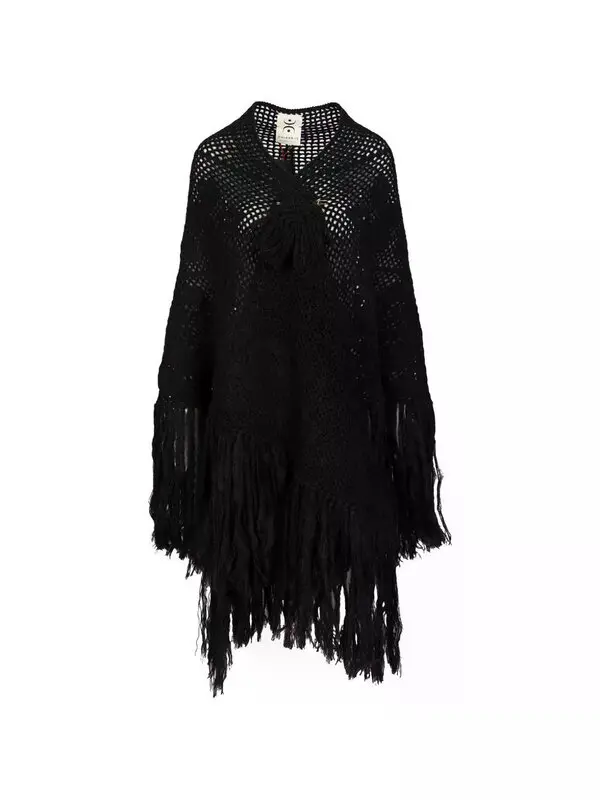 CHIARA IS Peonia Fringed Poncho
