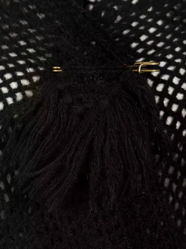 CHIARA IS Peonia Fringed Poncho