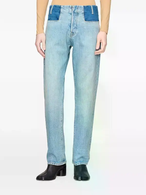 MAISON MARGIELA Patchwork Four White Stitches Jeans - Blue